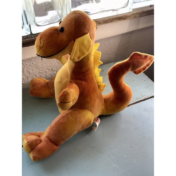 Accents | Rare Vtg 9s Plush Sugar Loaf Htf Orange 10 Stuffed Dragon ...